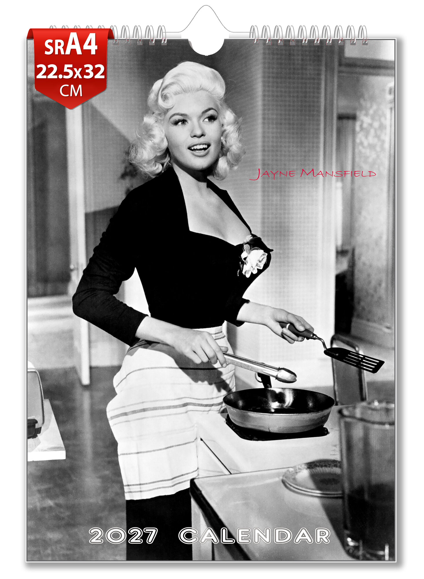 Настенный перекидной календарь 2027 Джейн Мэнсфилд Jayne Mansfield srA4 (22,5 х 32 см)