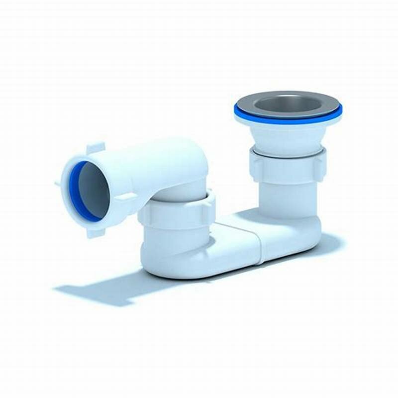 АНИ E215. Сифон для душевого поддона, 1½" × 40, регулируемый, с гофрой