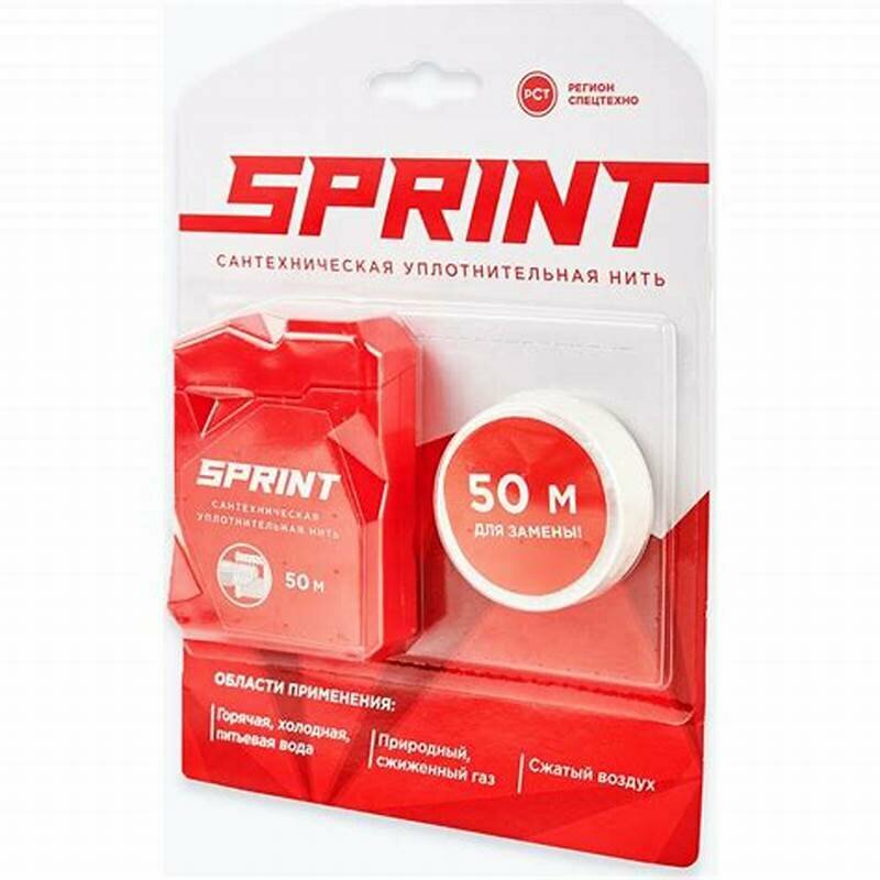 Уплотнительная нить Sprint, 50 м, бокс + 50 м, катушка