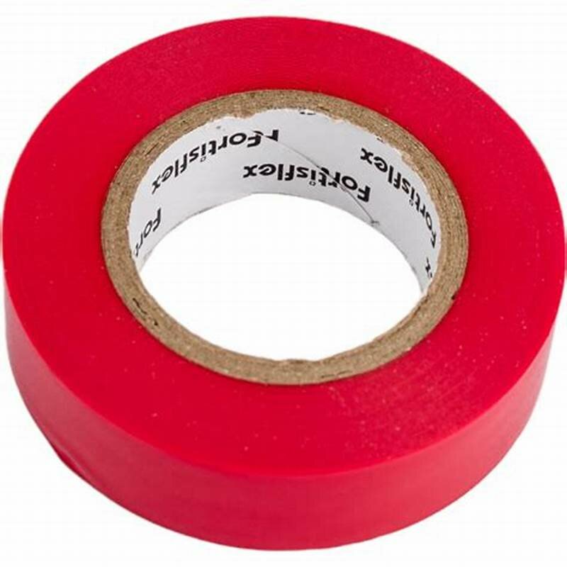 Изолента ПВХ 15 × 0,15 × 10, красная (Fortisflex)