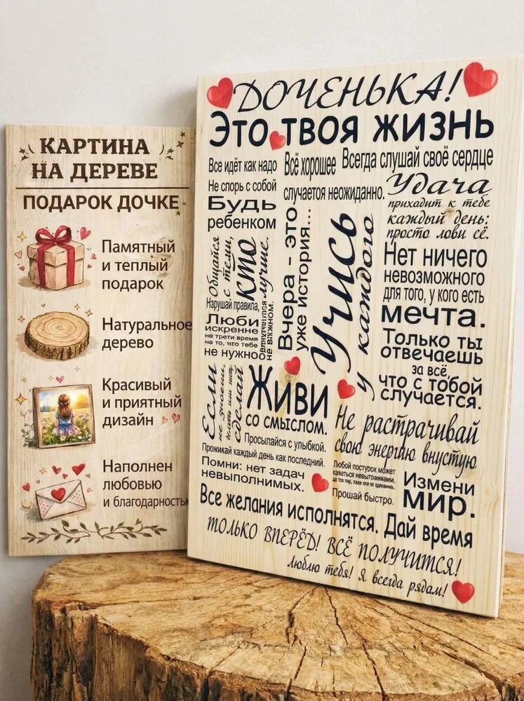 DENISCOVERS Картина "Доченька, я люблю тебя" 20x30 см