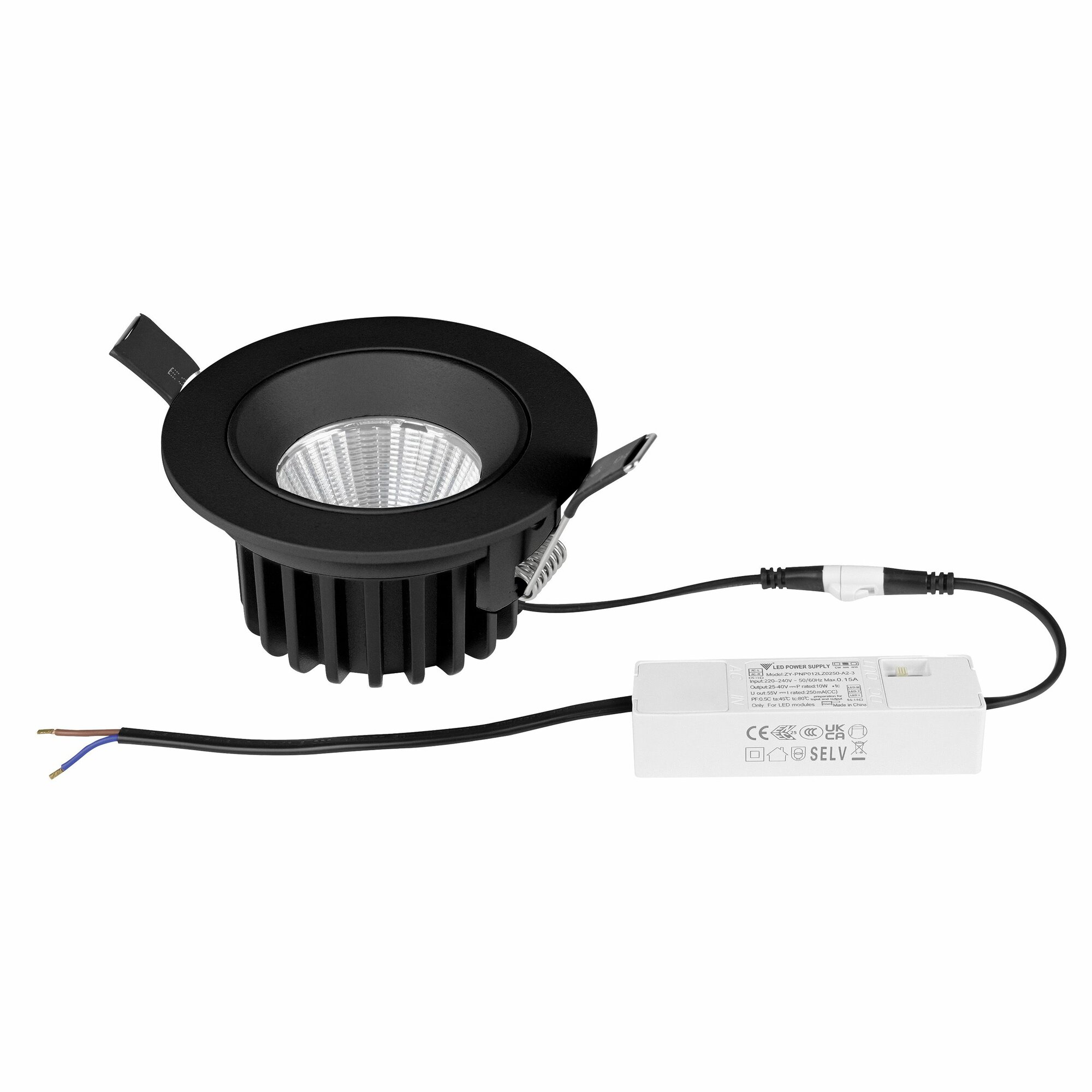 Светильник встраиваемый поворотный 10W 38G черный Soffi IP65 Lightstar 212447IP65