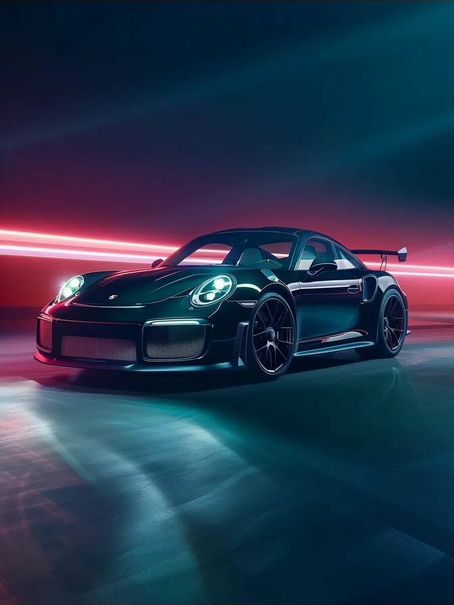 Постер Авто - Porsche 911 фото (40х50 см)