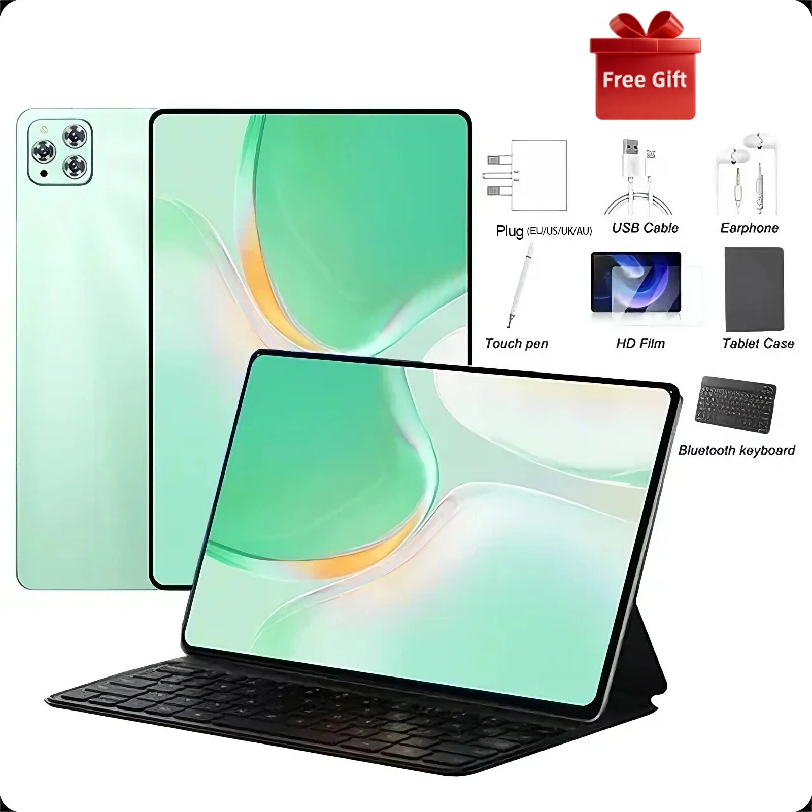 IPad Air Pro 12", металл, с клавиатурой Зеленый, 16GB 512GB, Green With keyboard