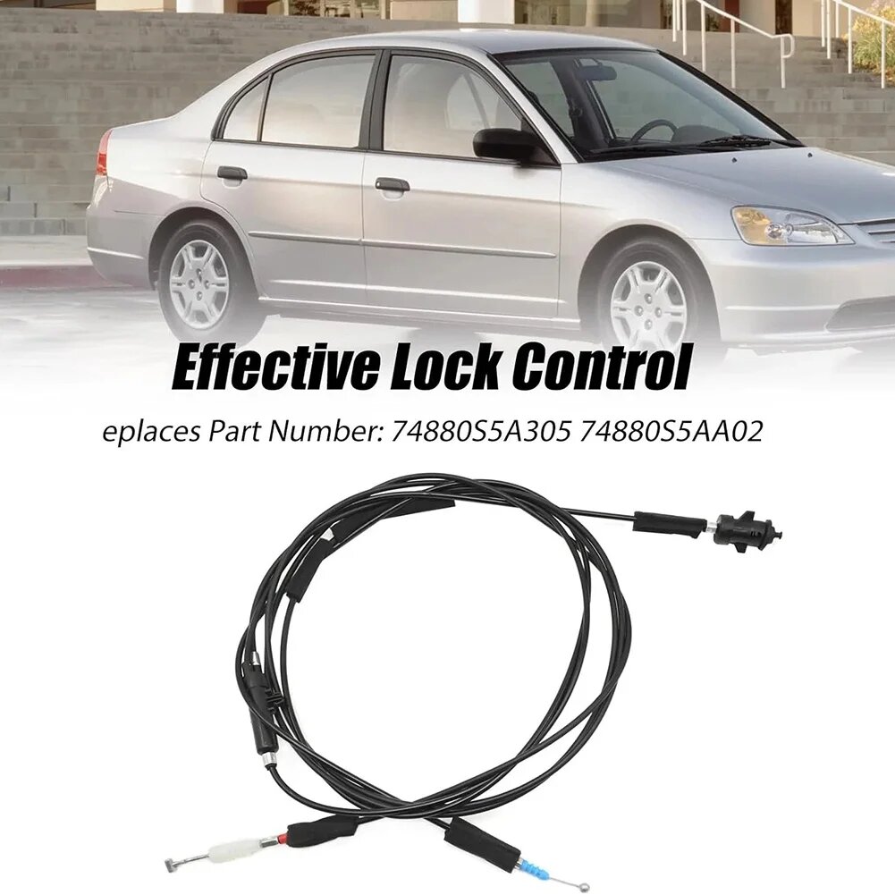 Трос открывания люка багажника для Honda Civic 2001-2005 1.3/1.7L 4880-S5A-A02, 74880 S5A 305, 74880S5A305, 74880-S5A