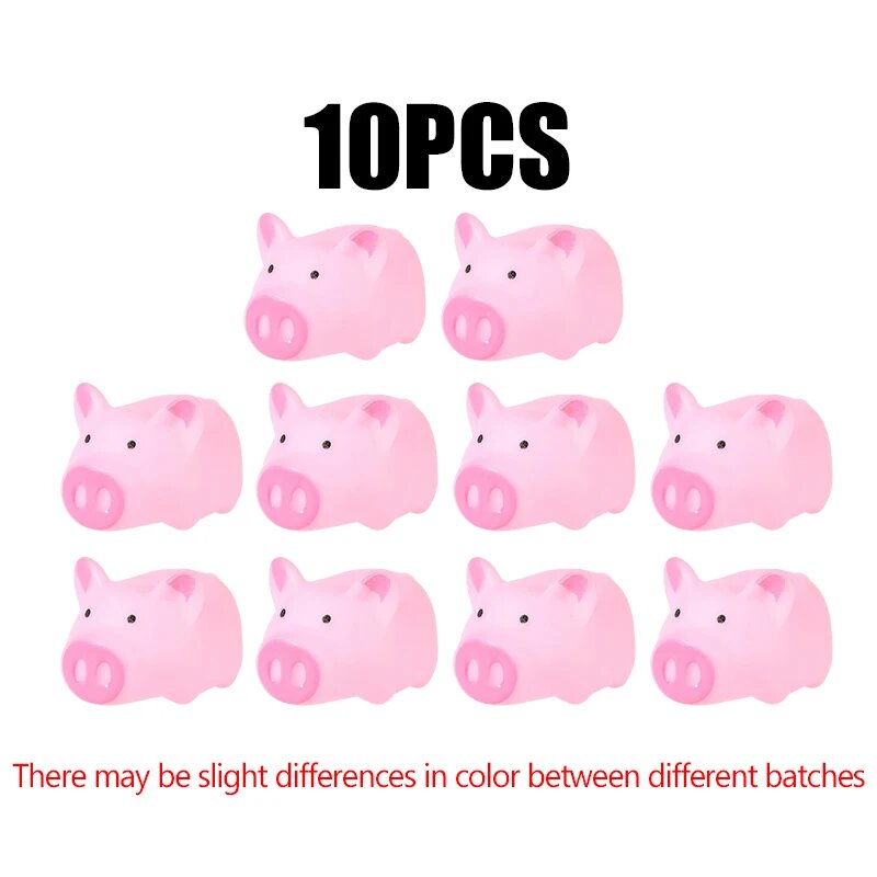 Пищащие розовые игрушки-поросята из резины NNLXZ-10PCS-PINK