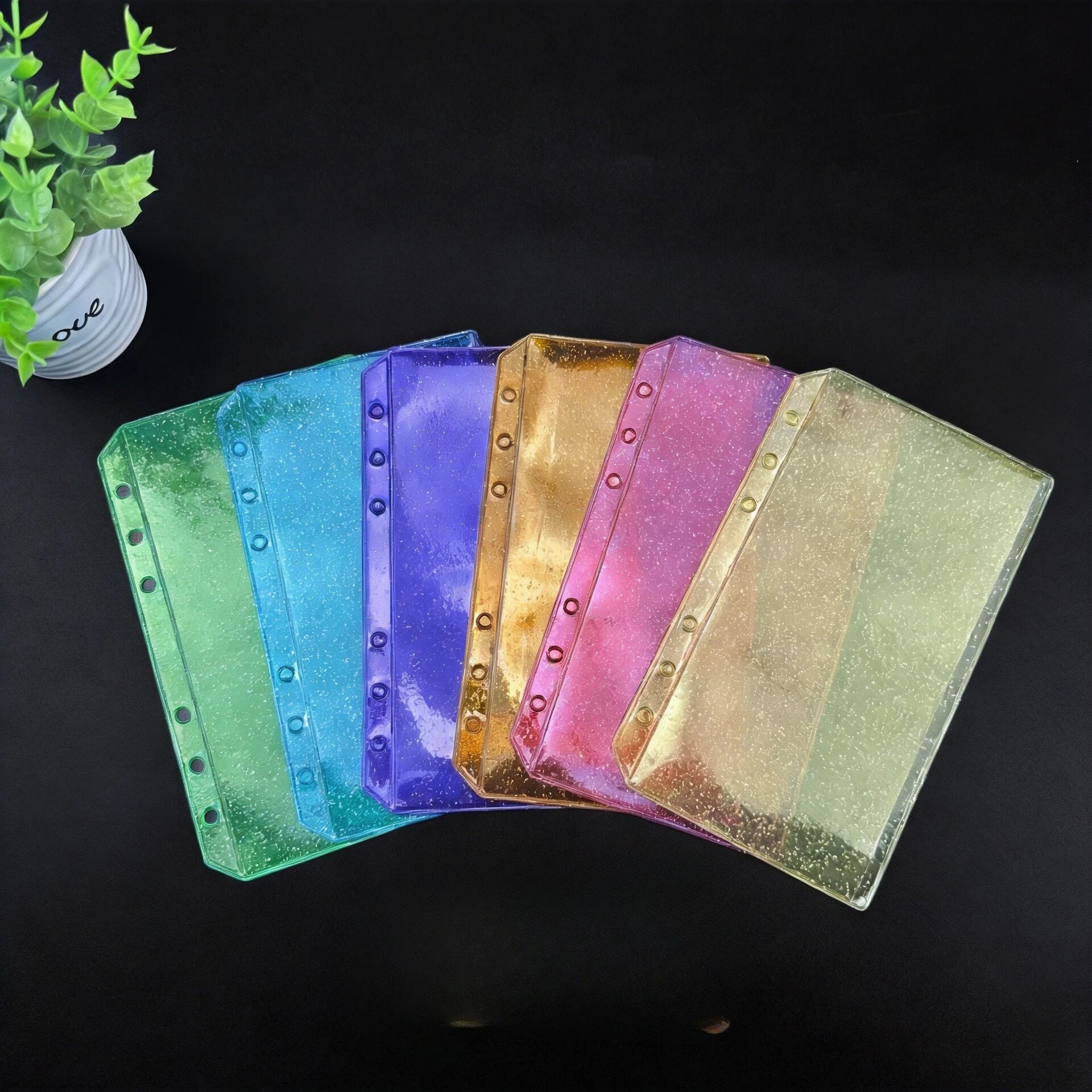 Коликий блестящие папки для блокнотов A5/A6 А6, 6pcs