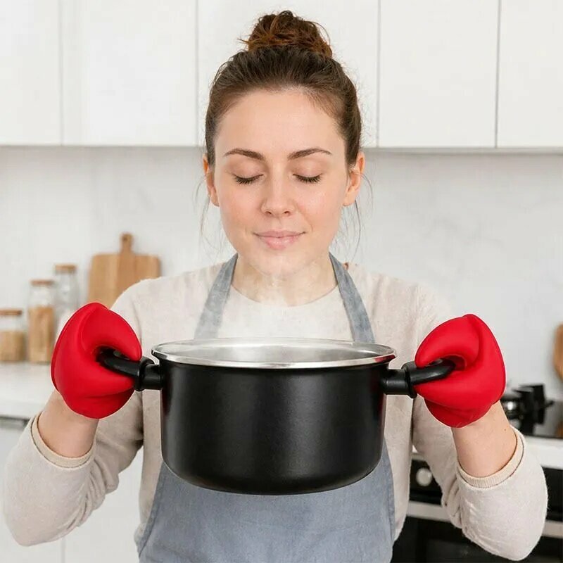 Прихватка рукавица для кухни 1 шт. красный