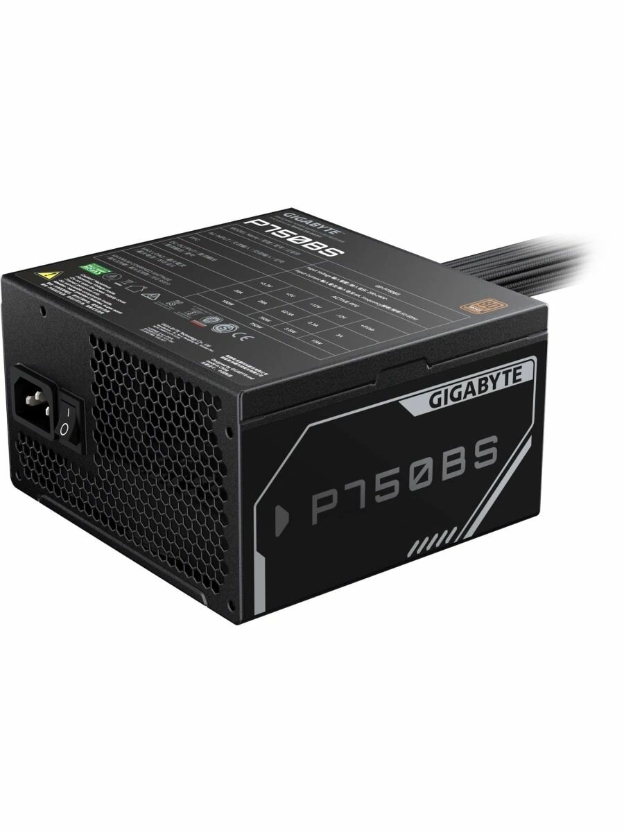 Блок питания Gigabyte ATX 750W GP-P750BS 80+ bronze (20+4pin) APFC 120mm fan 7xSATA RTL