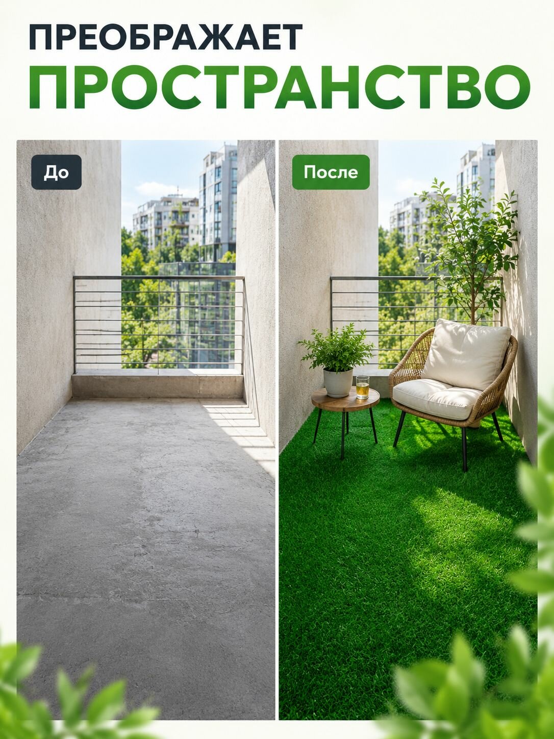 Газон искусственный,4х5м