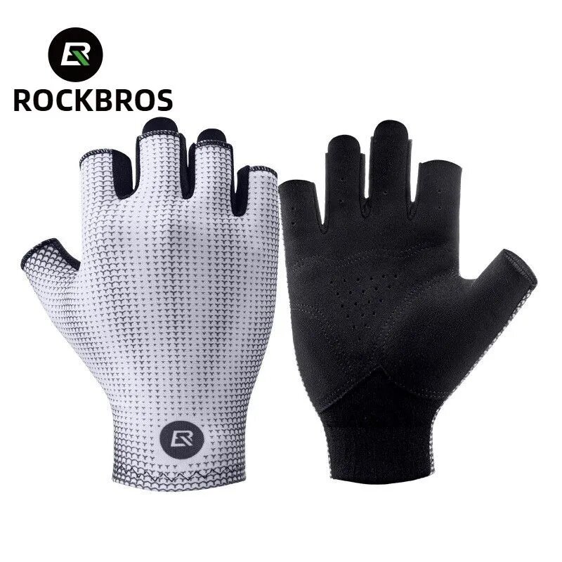 ROCKBROS Велоперчатки, велоспорт, Размер: S, Белый, Материал: Нейлон, Полиуретан