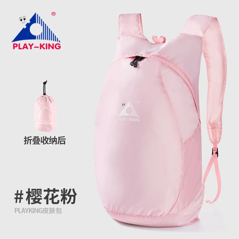 PLAYKING Рюкзак женский/мужской, Светло-розовый, Спортивный, Нейлон, Молния, Маленький (до 20 л.), 47x15x47 см