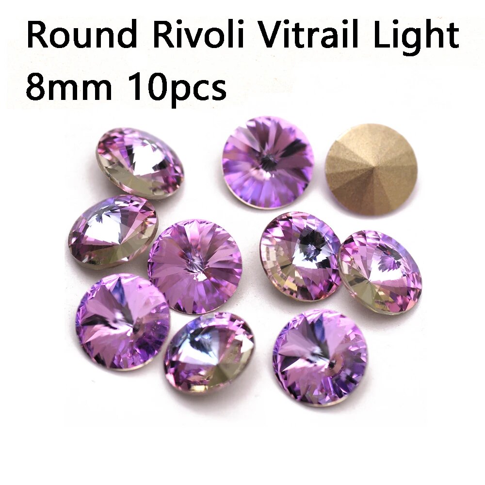Стразы Rivoli Vitrail Light 8мм, 10шт