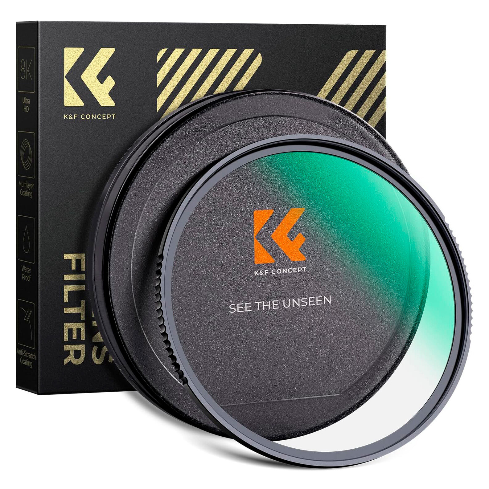 Светофильтр K&F Concept Super Hard MCUV Green Coated, 43 mm