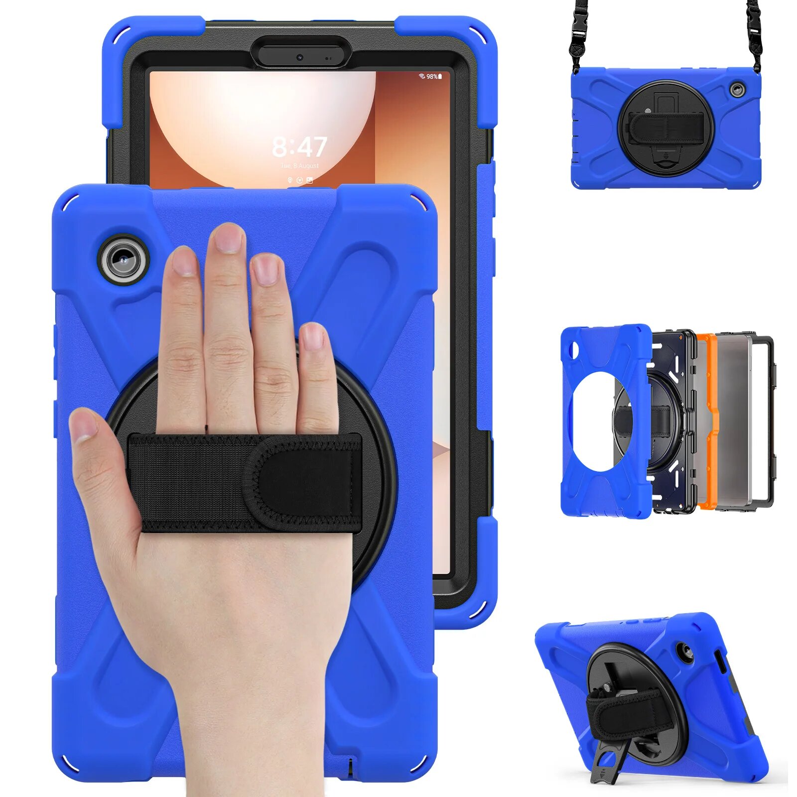 Чехол для Samsung Galaxy Tab A11+ 2025 11", 8.7" 360° A11 plus 11 2025, blue-2
