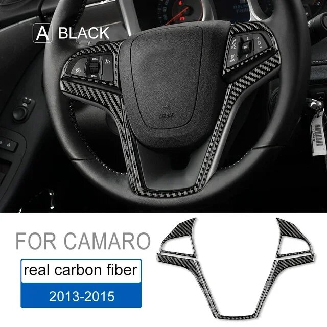 Мягкая накладка из карбонового волокна для интерьера автомобиля Chevrolet Camaro 2013-2015: Black