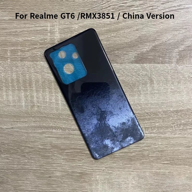 Задняя крышка/корпус из стекла для Realme GT6 GT 6 (версия для КНР/Китая) + GT6CN-black no lens