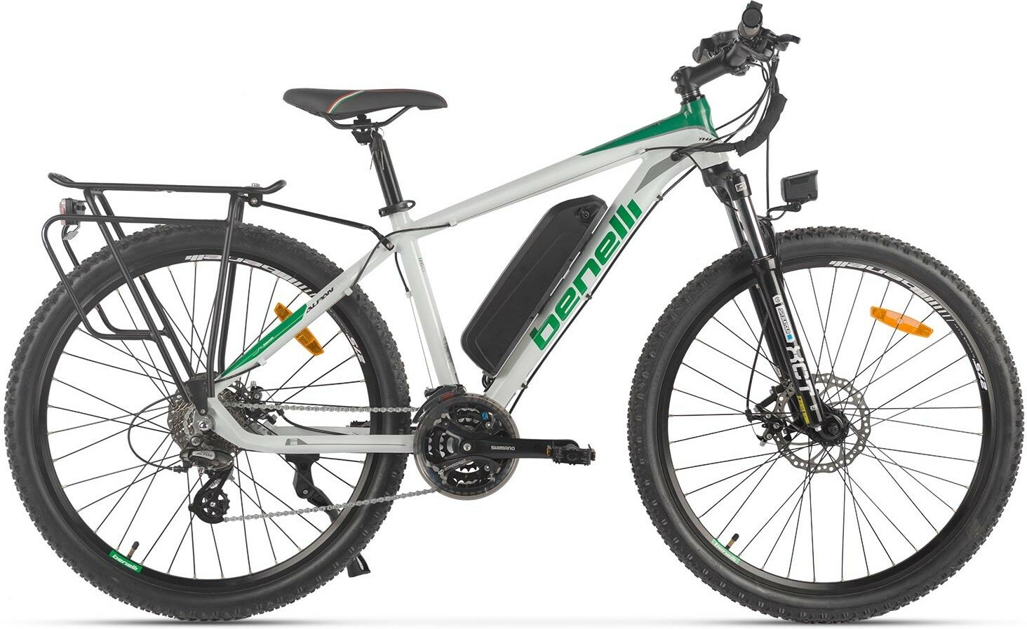 Электровелосипед Benelli E-MTB Alpan 27.5, двигатель 350W, 48V, аккумулятор 7.8 Ah, цвет Белый-зеленый