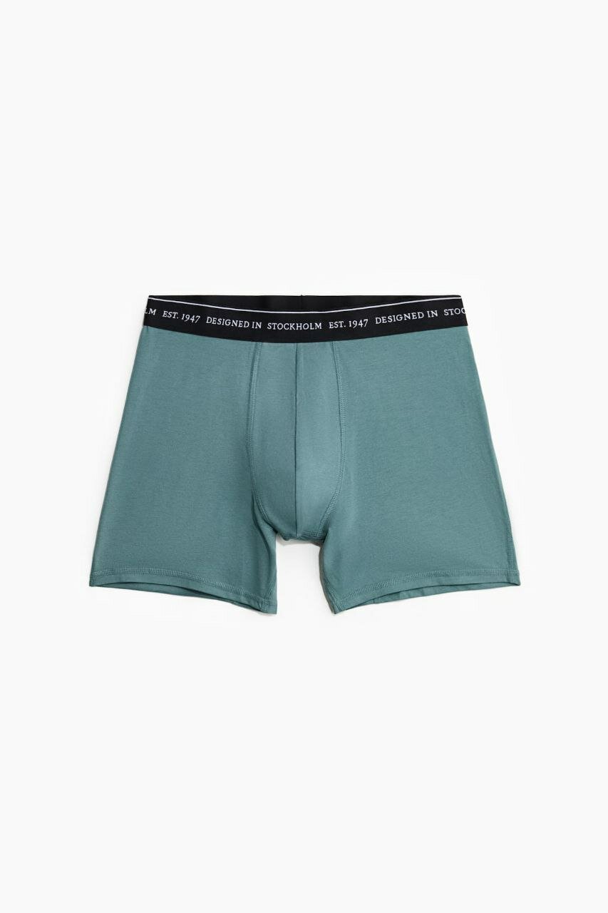 Трусы H&M, комплект из 3 шт., размер 2XL, зеленый, бирюзовый, черный — фото 1