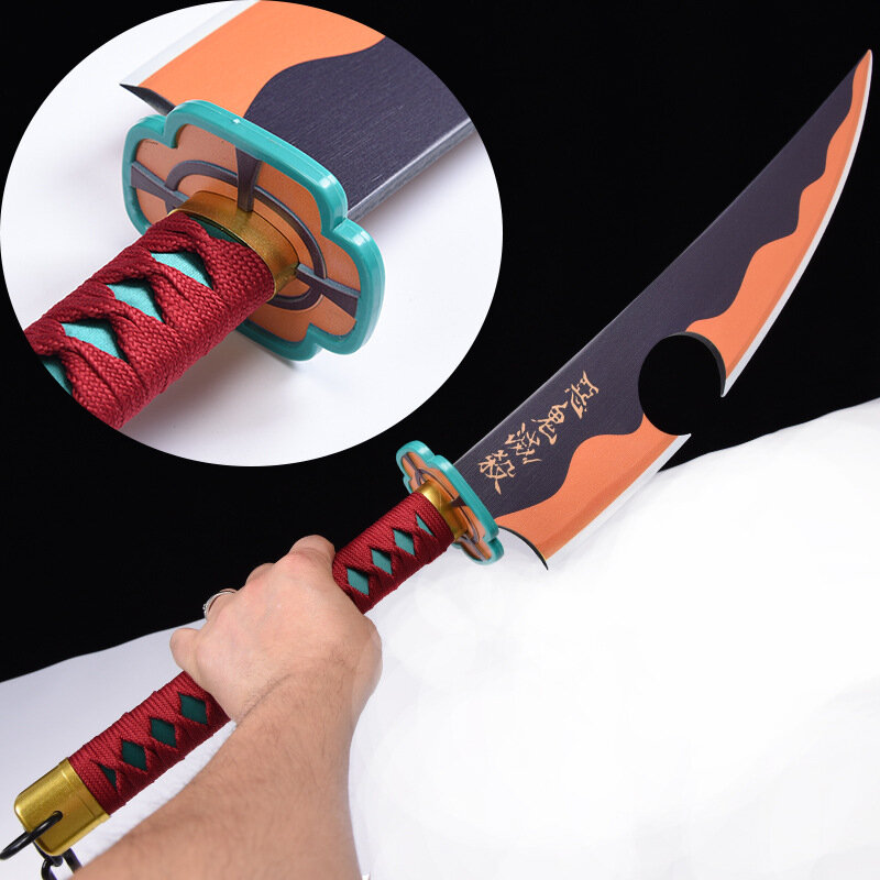 Меч для косплея Demon Slayer, оружие Камадо Танджиро, Зеницу, Иноске, бабочка, ниндзя, детский бамбуковый деревянный неострый меч