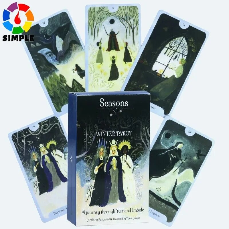 Seasons of The Witch: Winter Tarot Deck, A Journey Through Yule and Imbolc 78 Cards Карты Таро