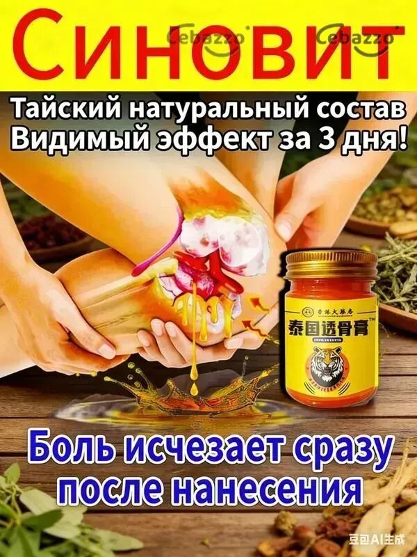 Тайский проникающий бальзам для суставов стойкий эффект