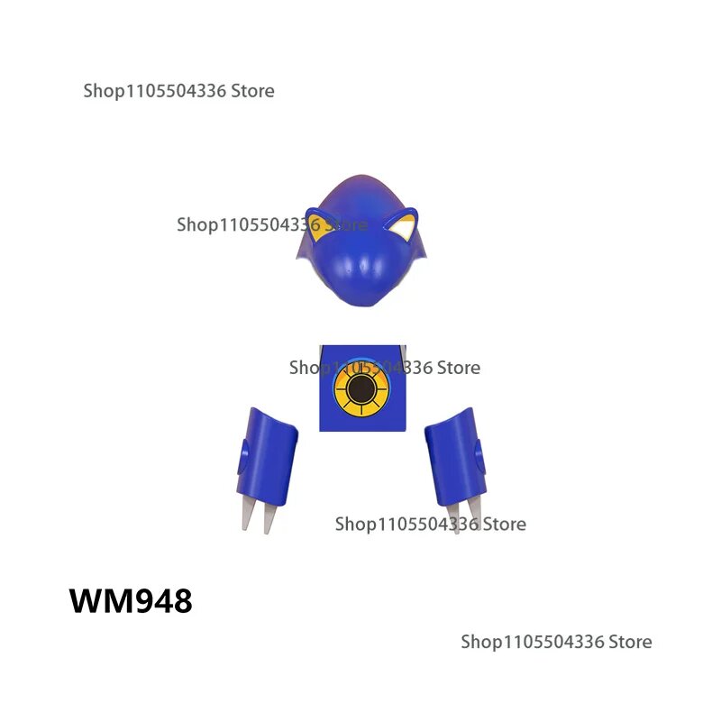 Аниме-конструкторы WM6086 WM6087 WM6088 WM851 пластиковые 14+ Синий, WM948