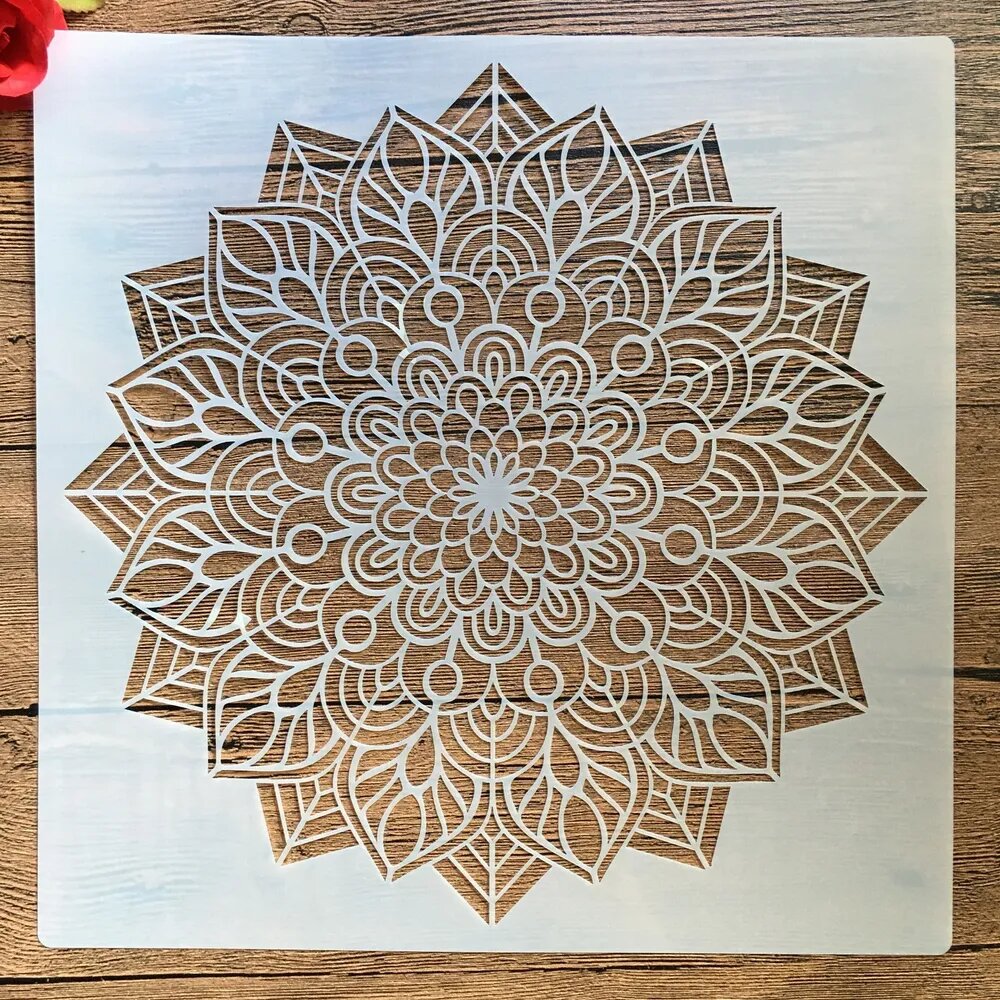 Трафарет пластик сетка, 30* 30 см "Мандала"