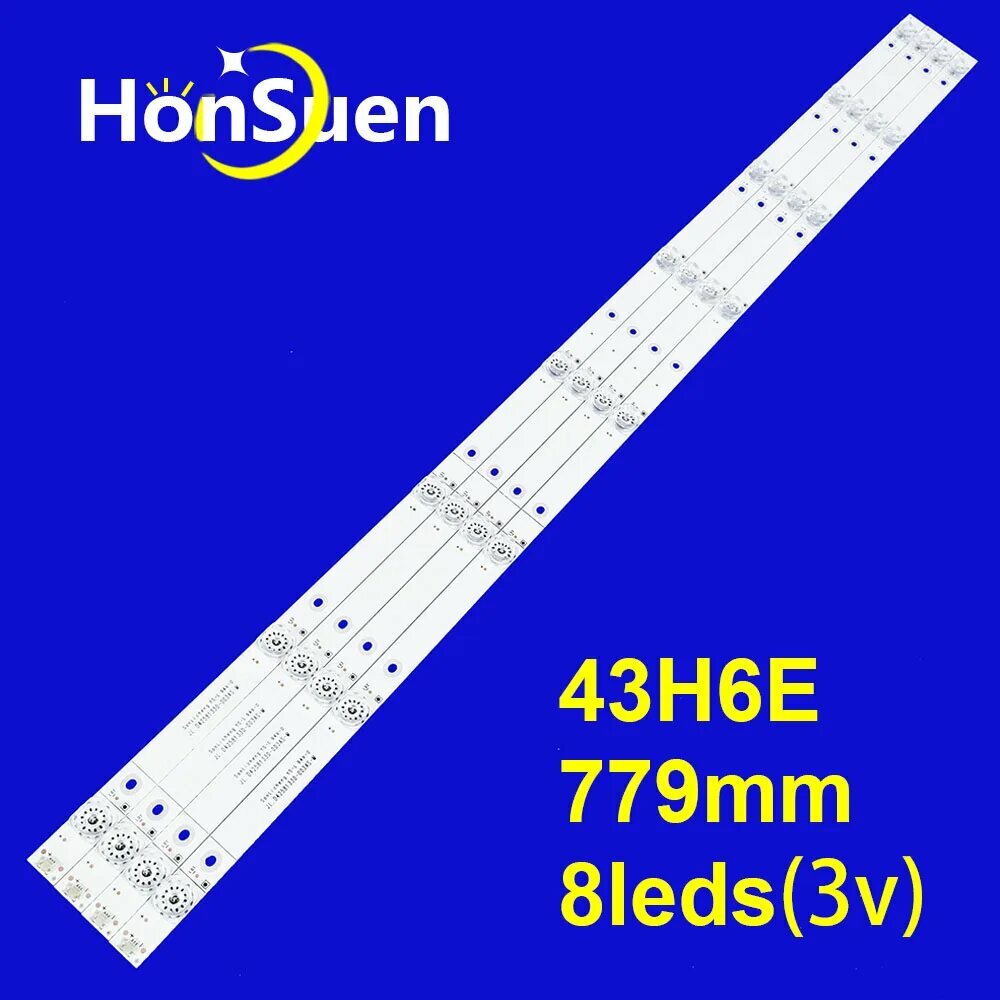 Светодиодная лента HonSuen 780 мм 8 ламп для телевизора Hisense 43" 5kit