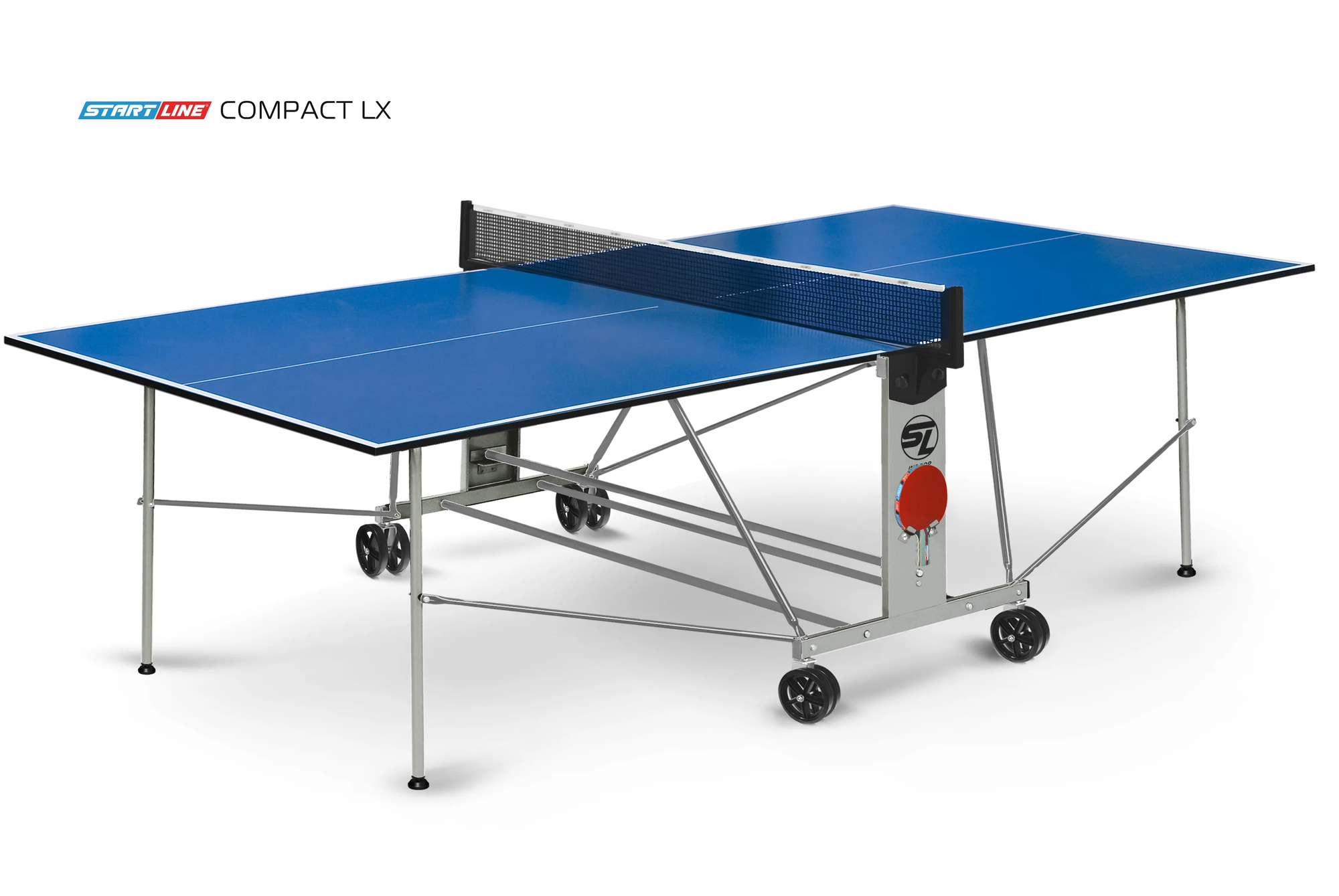 Стол теннисный Start Line Compact LX NEW, Синий, С сеткой