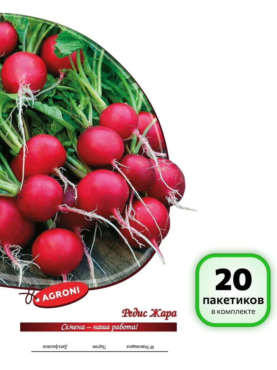 (20 шт.) - Семена Редис Жара (2,0г)