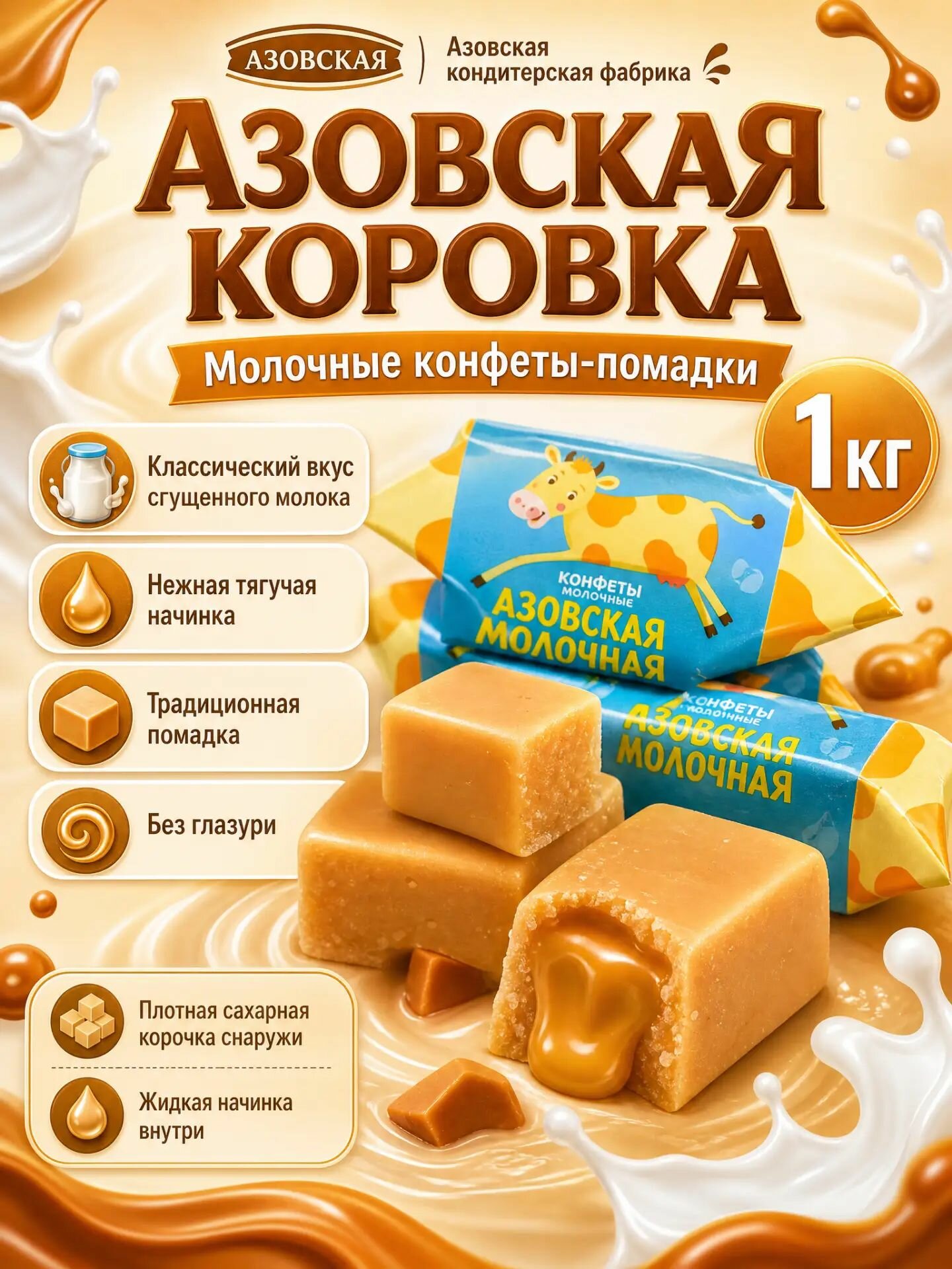 Конфеты Коровка Азовская, 1кг
