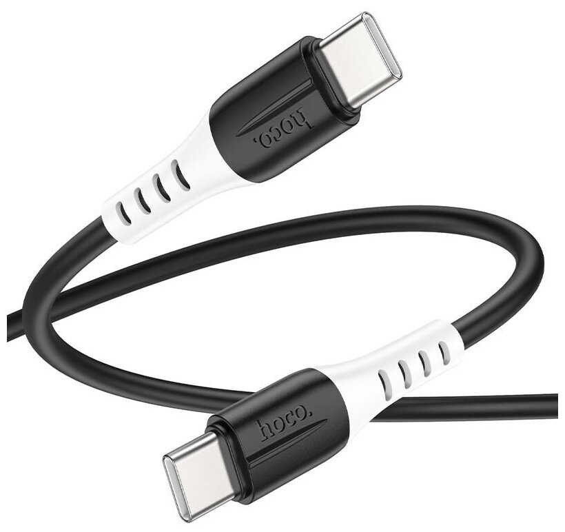Кабель Type-C на Type-C, HOCO, X82, силиконовый, 1м, 60W, черный
