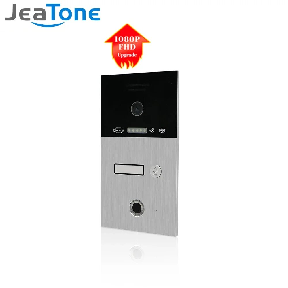 Jeatone 4-проводной видеодомофон с отпечатком пальца 1080P 84253CF-1 FHD