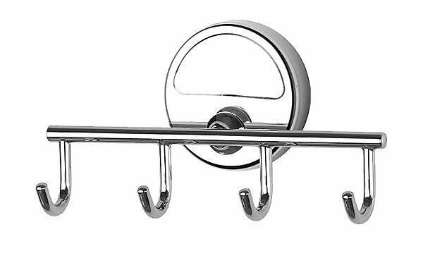 Крючок Classic Elite K004, крепление на саморезы, 4 крючка, хромированный