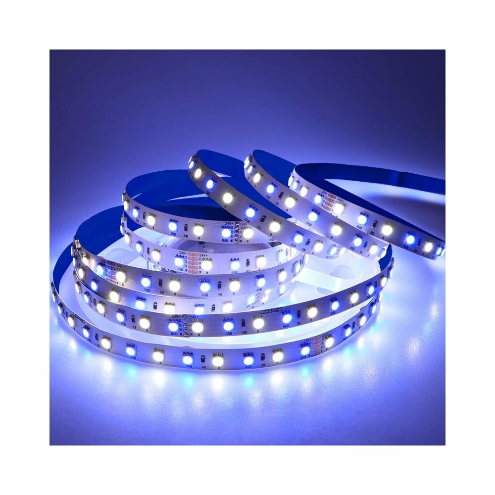 Светодиодная лента Apeyron 24В, 14,4 Вт/м, smd5050, 60 д/м, IP65, подложка 10мм, 5м, RGB 00-512
