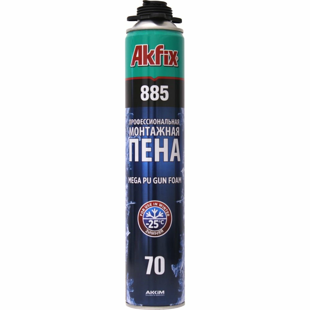 Профессиональная монтажная пена зимняя Akfix 885, 850 гр. 65 л FA085.1