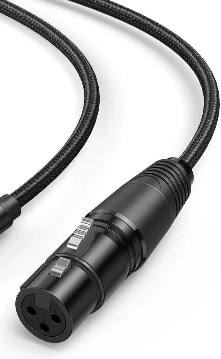 Аудио кабель Ugreen AV182 3.5mm to XLR 1м черный