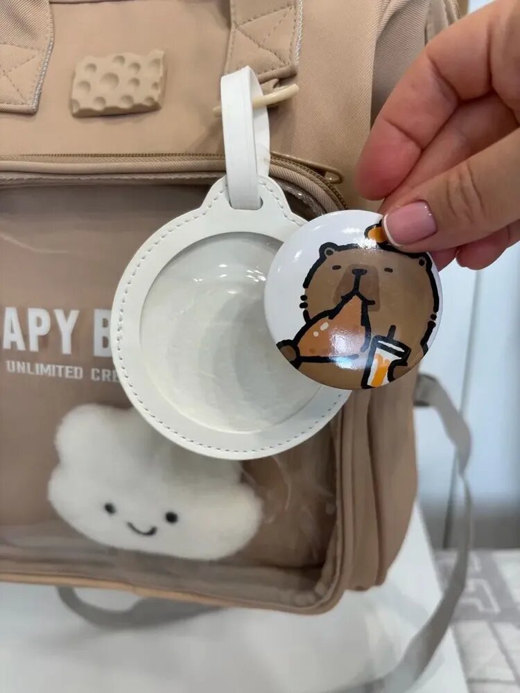 Semybear Рюкзак молодежный, нейлон, бледно-розовый, городской, повседневный, женский — фото 1