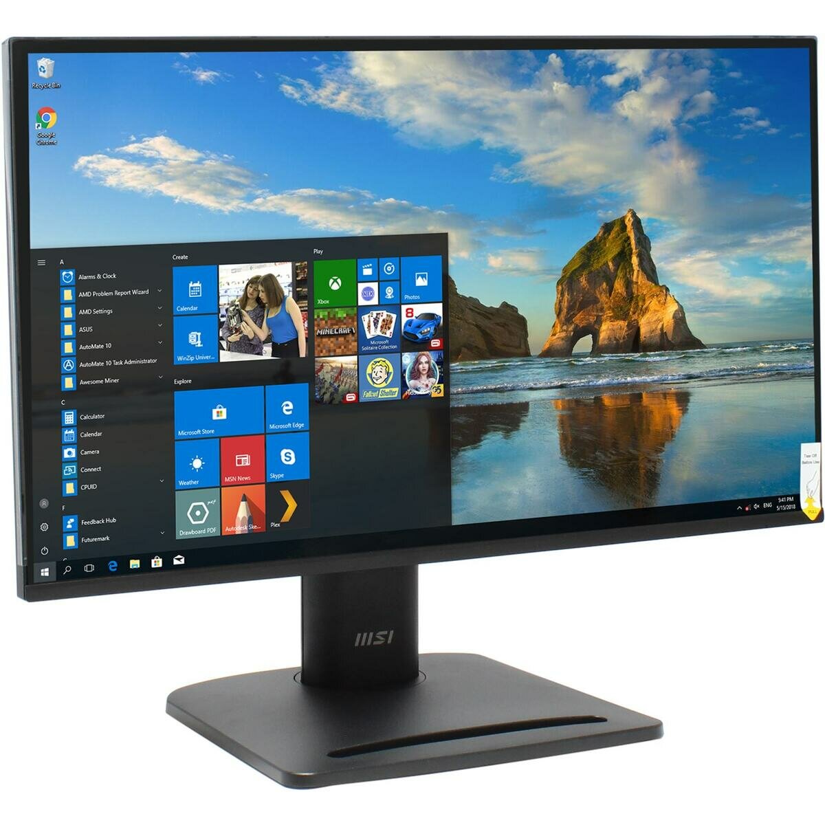 23.8" ЖК Монитор MSI PRO MP245PG E14 с поворотом экрана (LCD, 1920x1080, D-Sub, HDMI, DP)