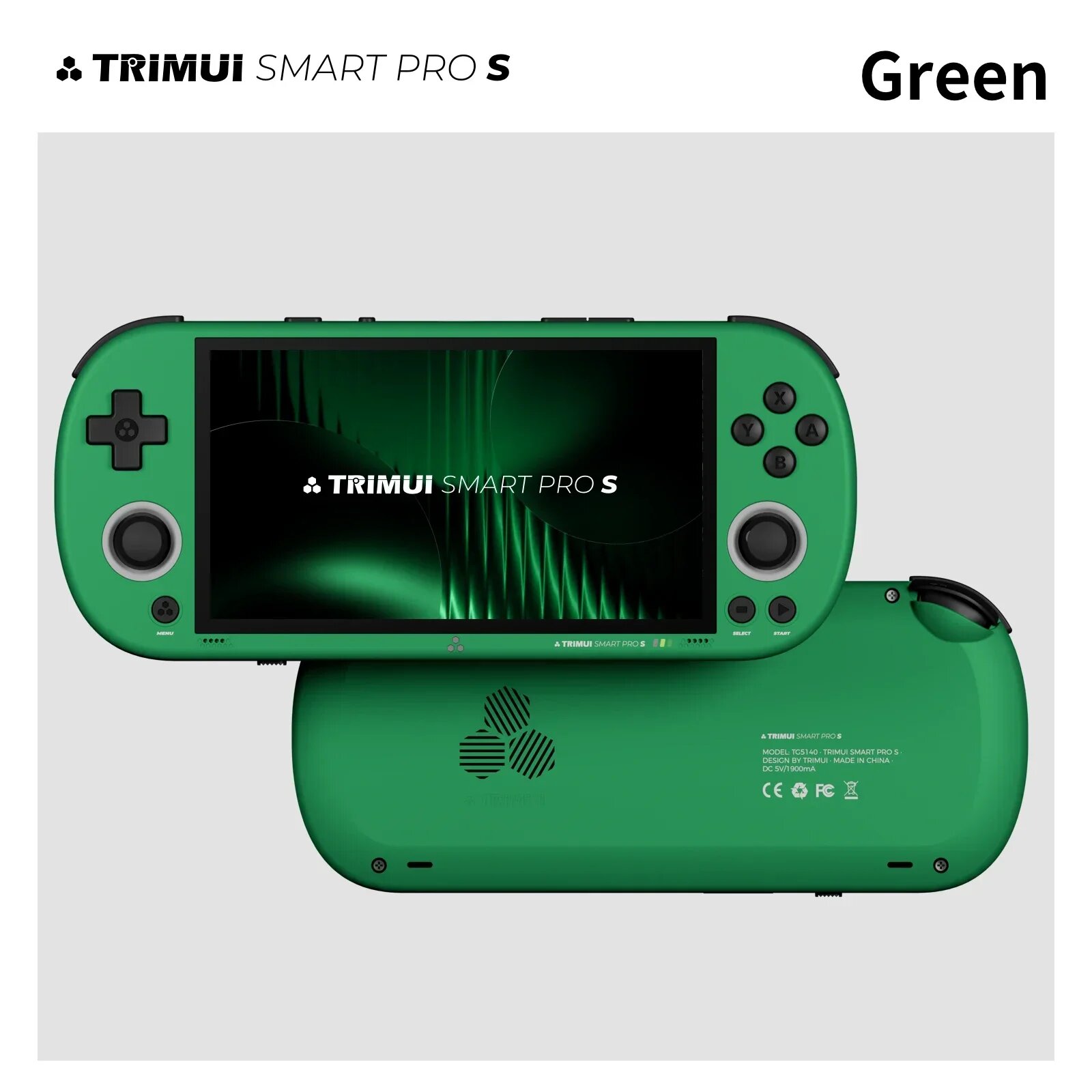 TRIMUI SMART PRO S Retro портативная игровая консоль Зеленый, No Card, Зеленый, Green