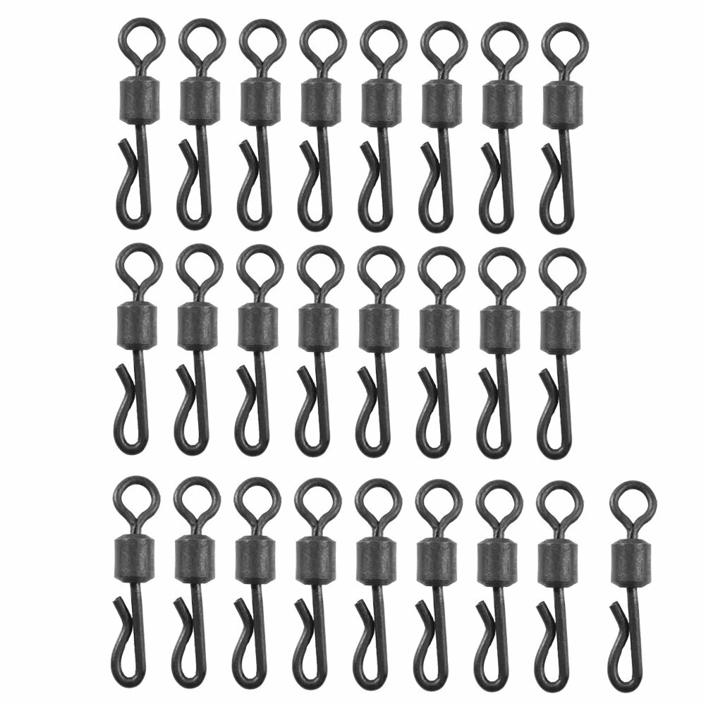 Шунмайи поворотные карабины для рыбалки, черные, 25/75 шт 25Pcs