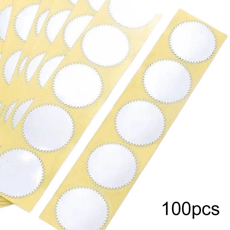 Круглые шестигранные наклейки TMZ 45 мм золотые/серебряные 100PCS SILVERY