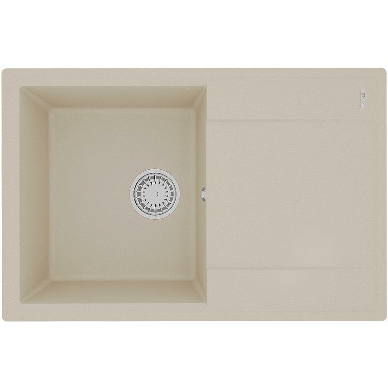 Мойка для кухни Lemark 76х50 9910026 бежевая, 1 чаша, кварцевый гранит