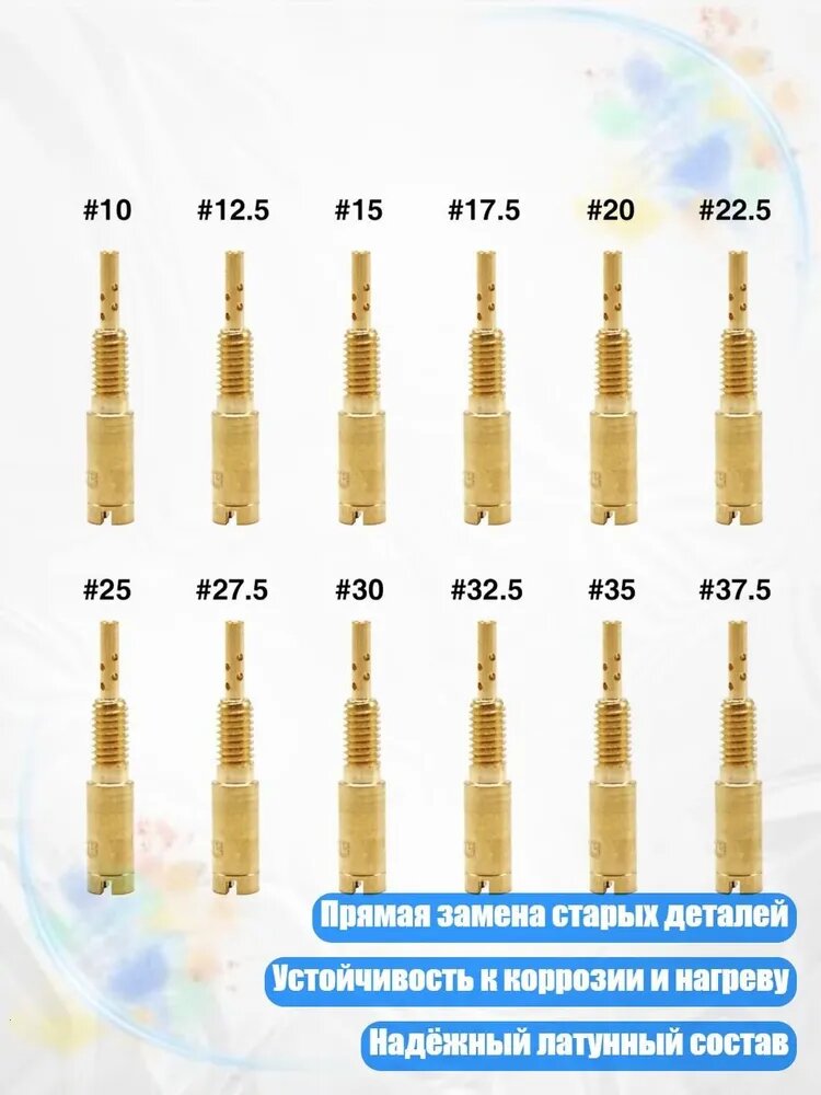 Комплект жиклёров холостого хода для карбюратора, - A