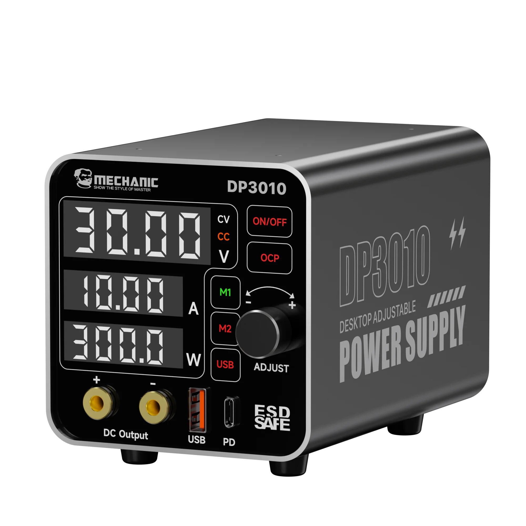 Механический блок питания DP3010 300Вт с несколькими портами и мультифункциональным назначением, поддерживающий USB/PD для ремонта смартфонов, планшетов, ноутбуков и электрических инструментов