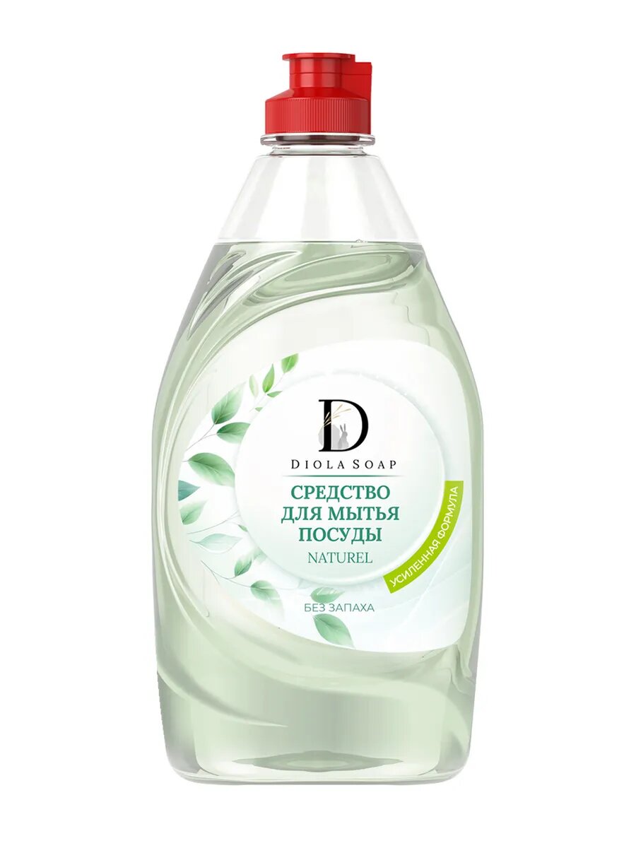 Гель для мытья посуды Diola Soap "Natural" без запаха, премиум, 0,45л