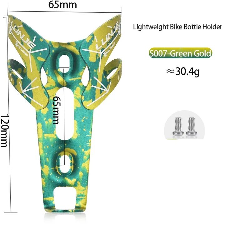 LUNJE ХТ-С005 Клетка для бутылки из алюминия S007-Green gold