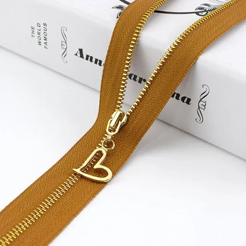 4 шт. Металлические молнии Meetee 15-70 см ZA035-BrownGold, Close-End-20cm