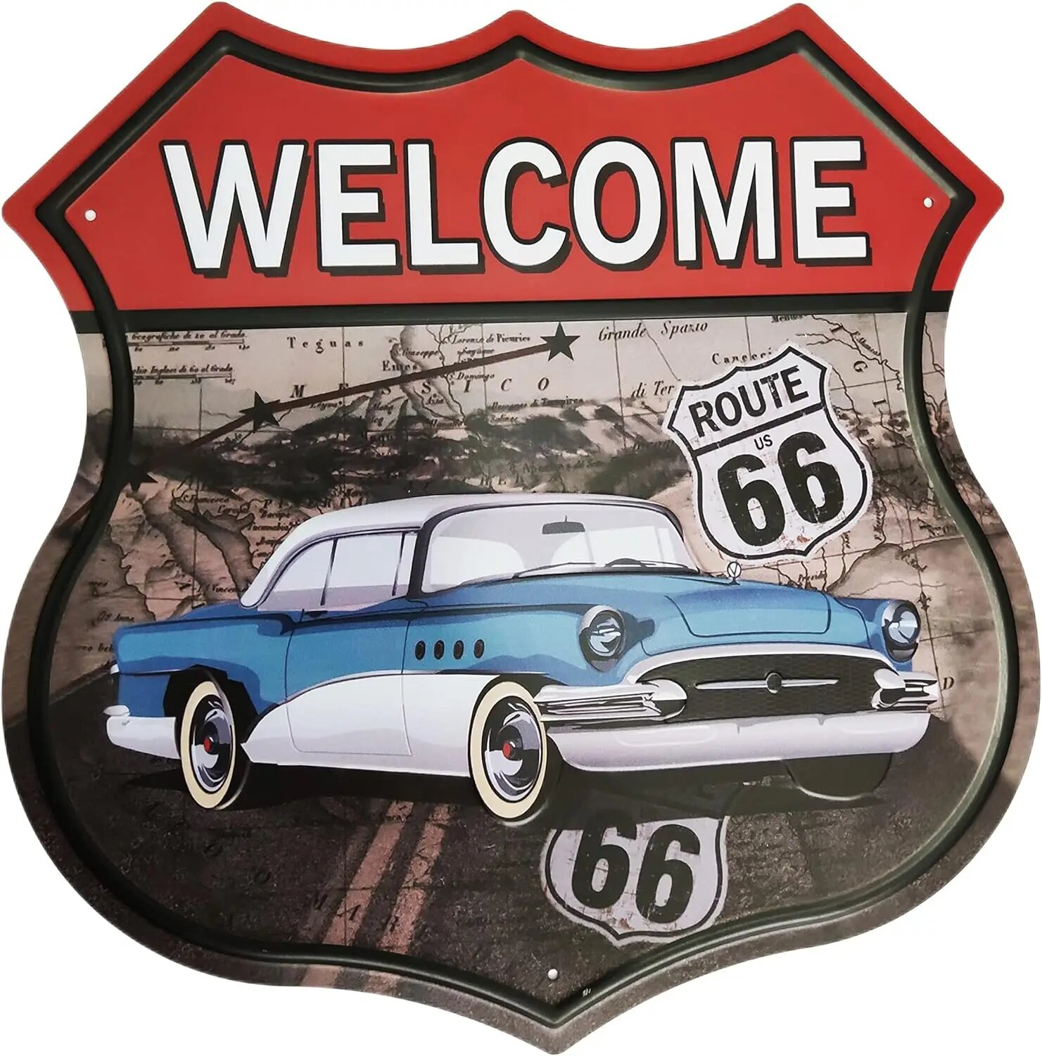 Металлическая табличка Route 66 11